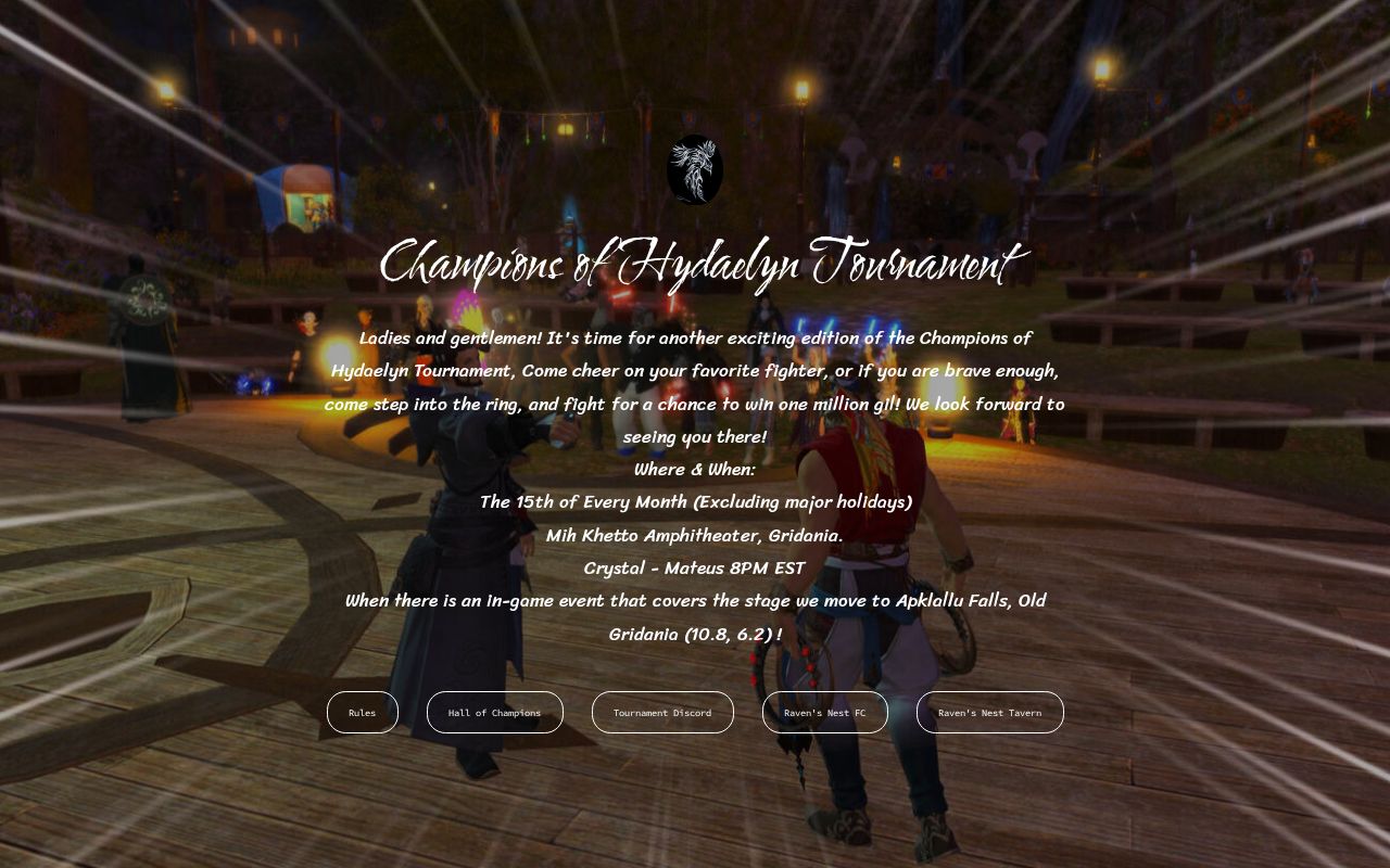 Raven's Champion of Hydaelyn Tournament